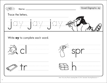 phonics vowel digraphs