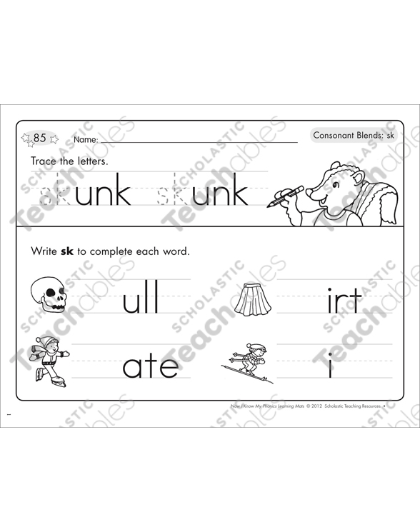 Phonics Study Mats Consonant Vowel Blends A