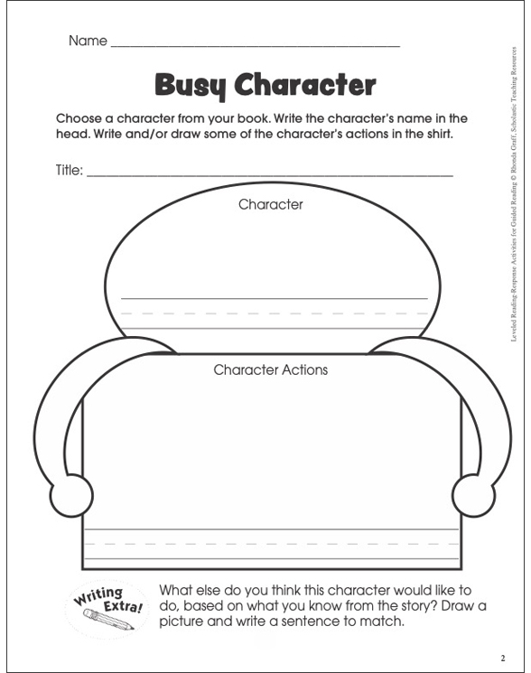 Busy Character (Leveled-Reading C/D): Guided Reading Response ...