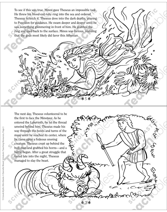 theseus coloring page