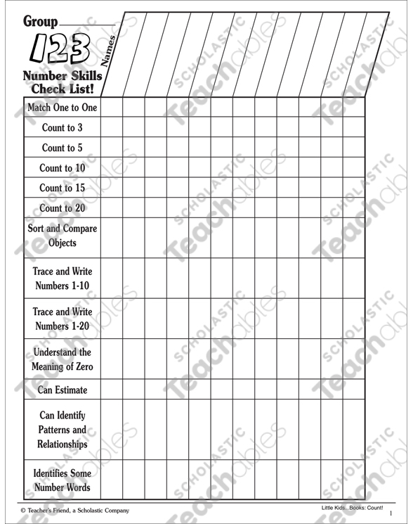 Number Checklist Intro To Purchases