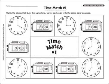 Digital Time Worksheet