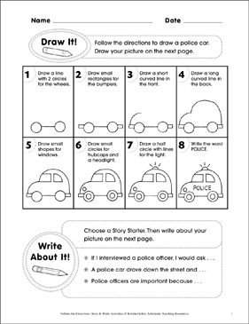 how to draw police car step by step