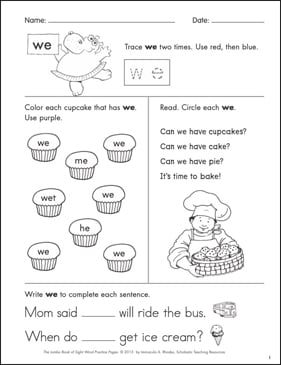 We Worksheets