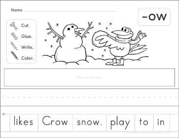long vowel coloring sheet