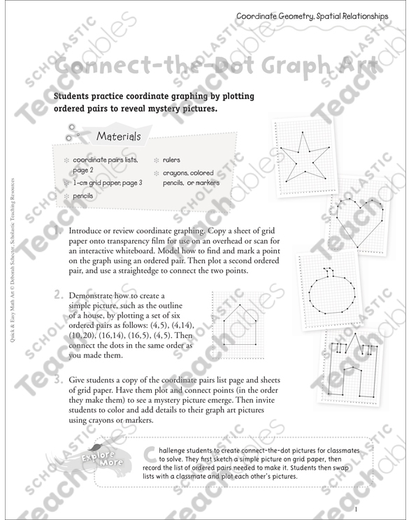 graphing ordered pairs coloring pages