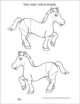 pre writing coloring pages