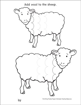 pre writing coloring pages