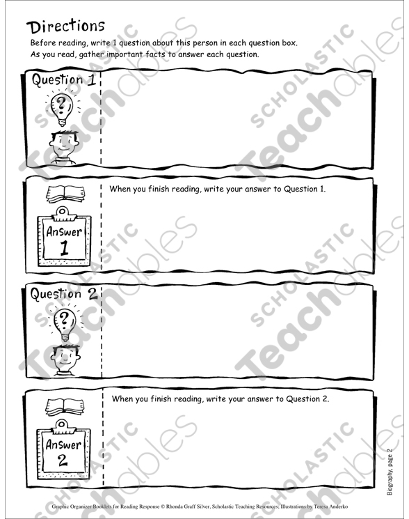 Biography Graphic Organizer Scholastic Amazon.com: Graphic Organizer