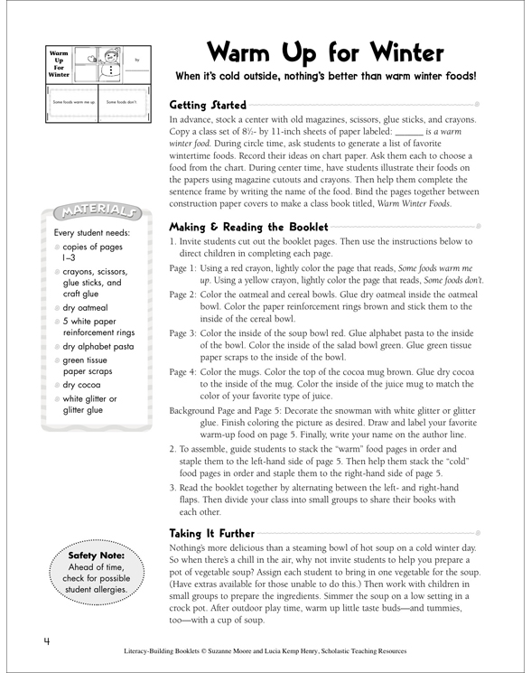 Warm Up for Winter: Literacy Building Booklet | Printable Mini-Books