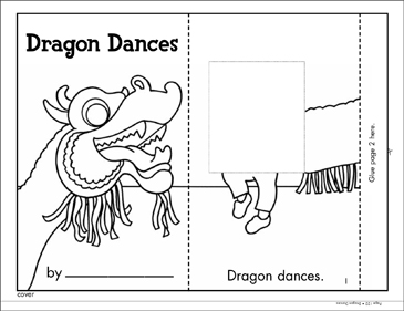 dragon dance coloring page