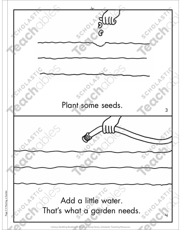 Planting a Garden: Literacy Building Booklet | Printable Mini-Books