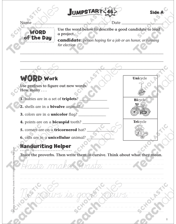 Independent Practice: Grade 3 Reading Jumpstart 46 | Printable Skills ...