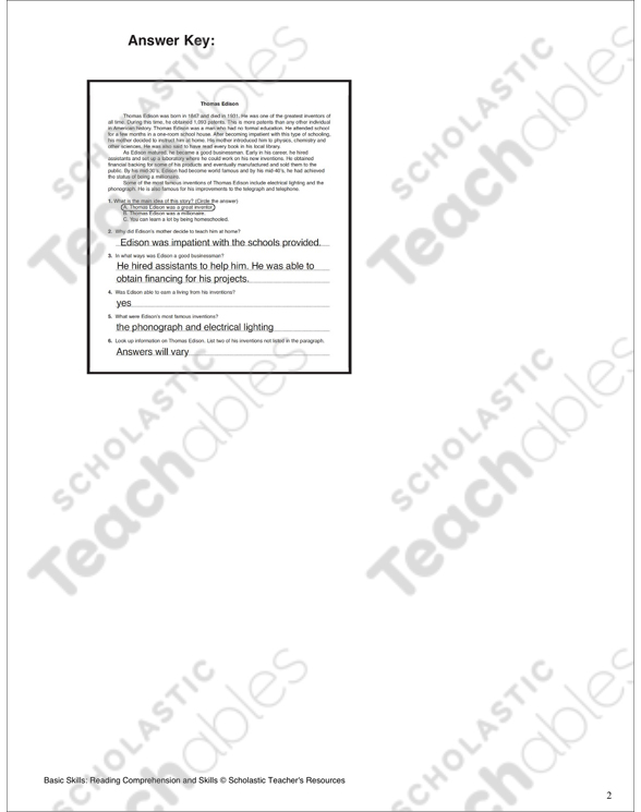 thomas edison guided reading