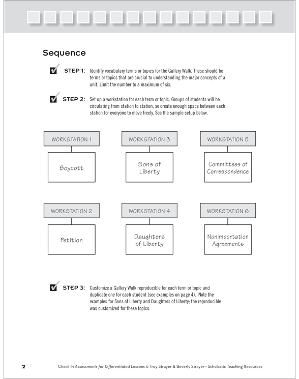 Gallery Walk: Assessment for Differentiation | Printable Graphic ...