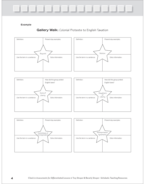 Gallery Walk: Assessment for Differentiation | Printable Graphic ...