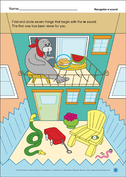 things beginning with w phonics