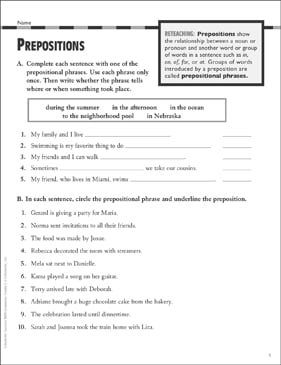 prepositional phrases y4