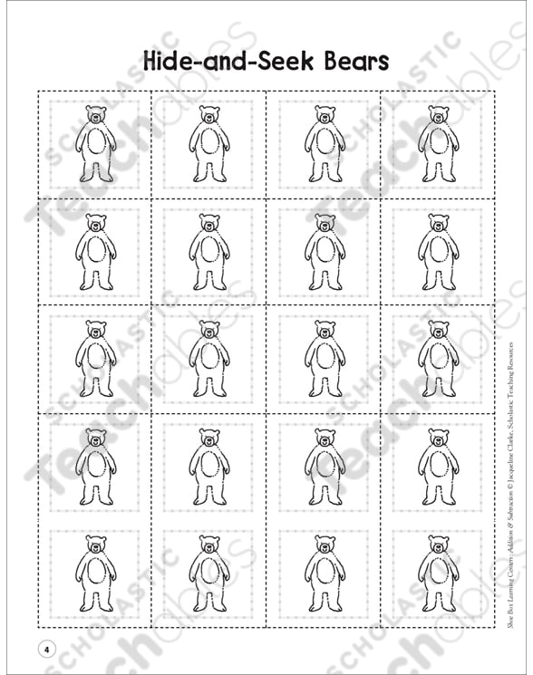Hide-and-Seek Bears: Addition & Subtraction Learning Center | Printable ...