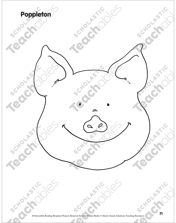 poppleton pig coloring pages