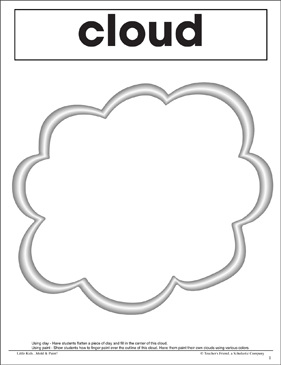 cloud shape coloring pages