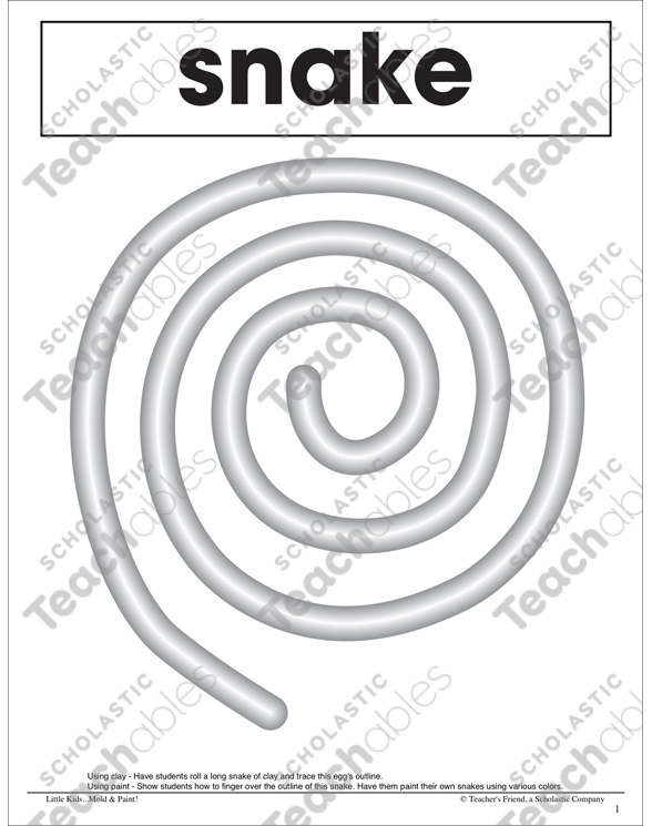 Snake: Word and Shape | Printable Skills Sheets