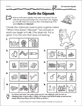 Consonant Digraph Ch Consonant Digraphs Worksheets And Word Lists
