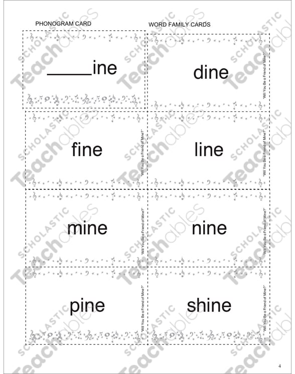 Will You Be a Friend of Mine (ine): Word Family Song | Printable Lesson ...