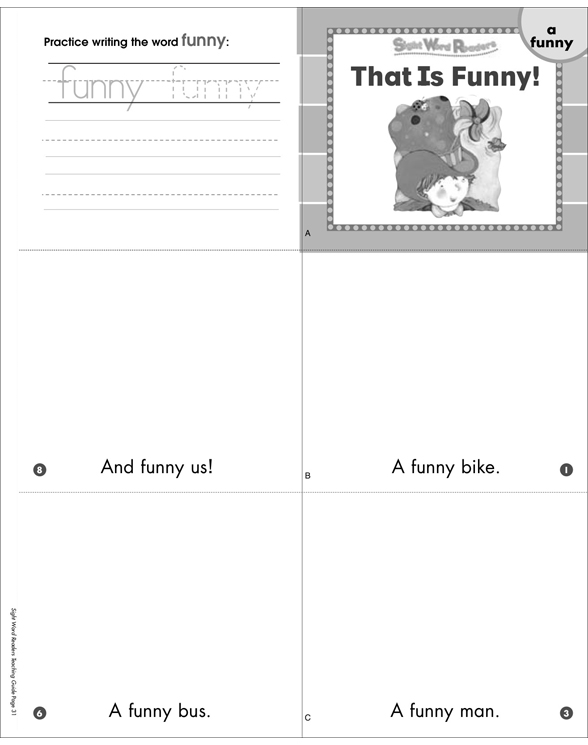 That Is Funny! (A, Funny): Sight Word Reader | Printable Mini-Books