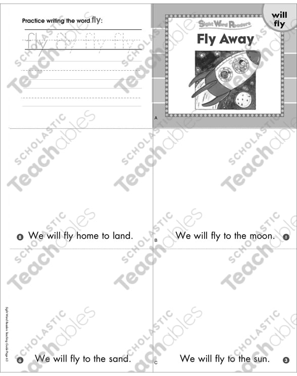 Fly Away (Will, Fly): Sight Word Reader | Printable Mini-Books
