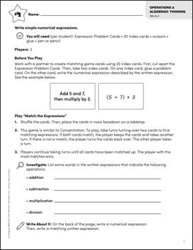 math expression practice problems