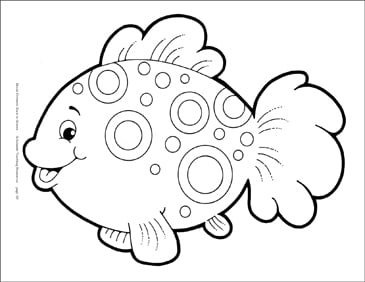 fish clip art coloring pages