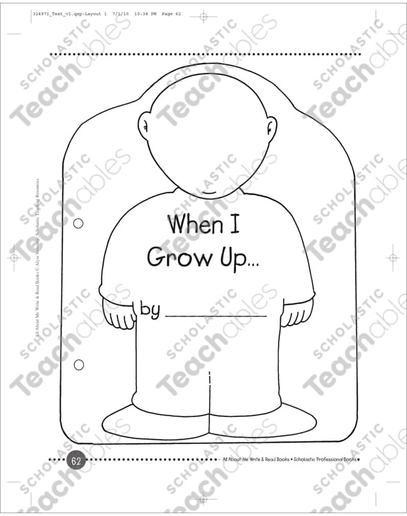 When I Grow Up Worksheets When I Grow Up Writing