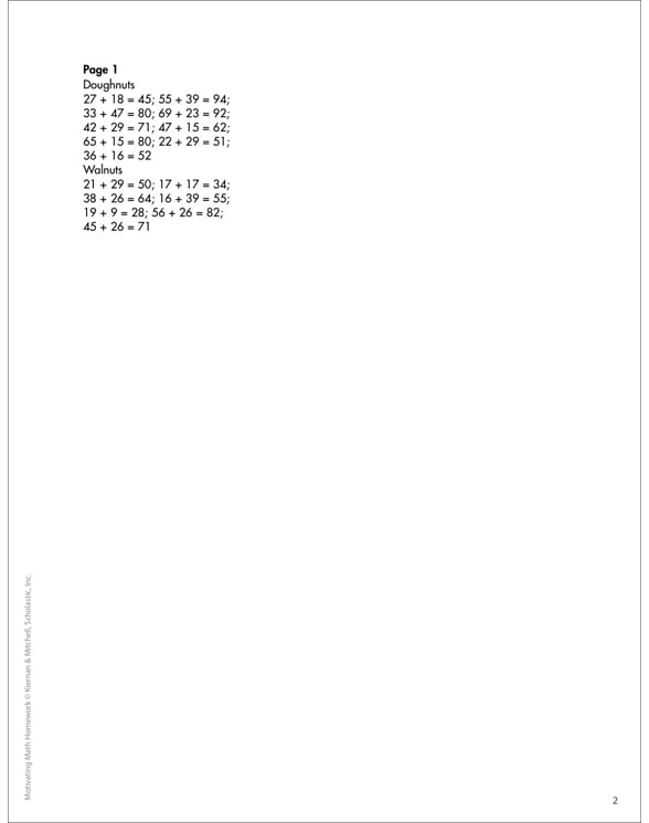 Nutty Math (Double-Digit With Regrouping) | Printable Skills Sheets