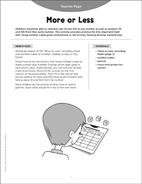 more and less sheets