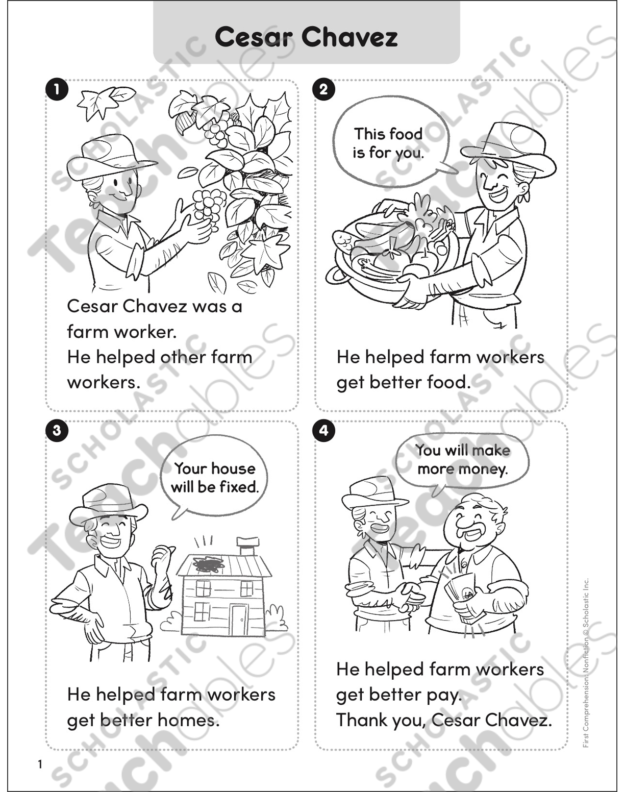 ceasar chavez coloring pages