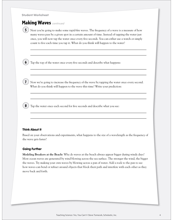 Wave as You Go (Wave Motion) | Printable Lesson Plans and Ideas