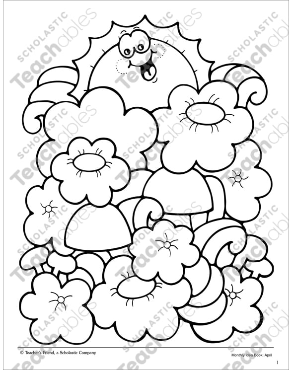 sprirngtime printable coloring pages