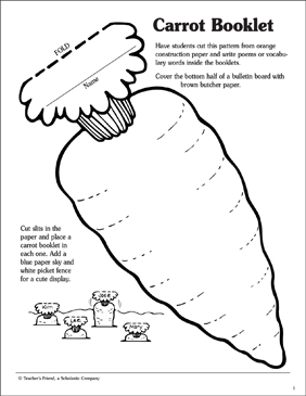 carrot cut out pattern