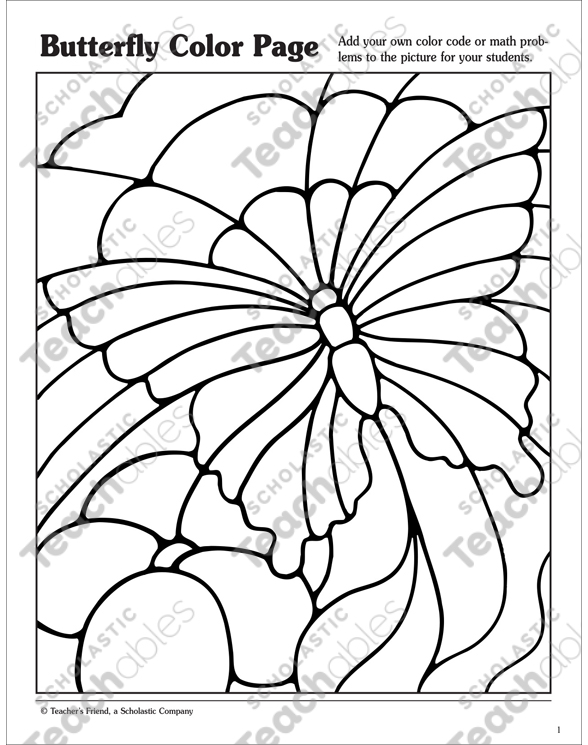 butterfly coloring pages speech therapy