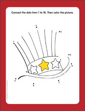 printable top hat coloring pages