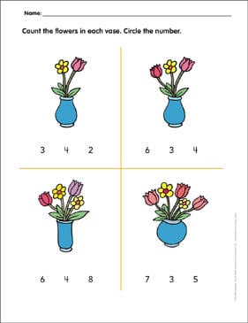 spring flowers counting