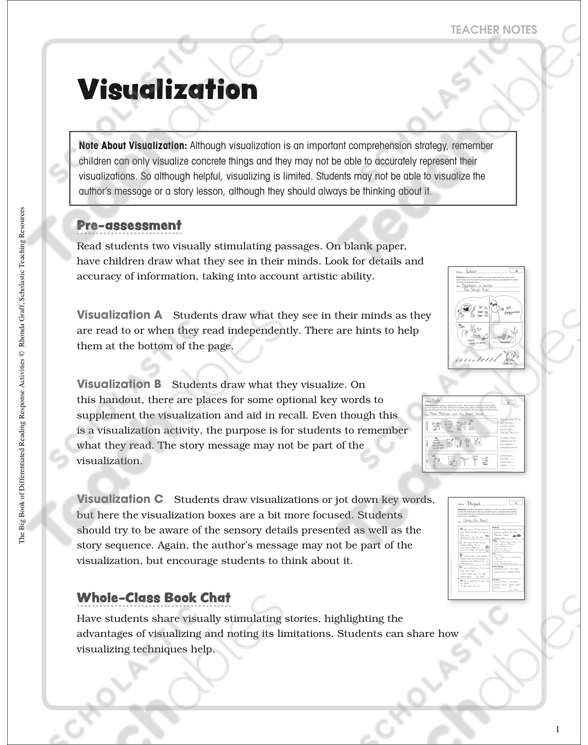 Visualization: Differentiated Reading Response | Printable Graphic ...