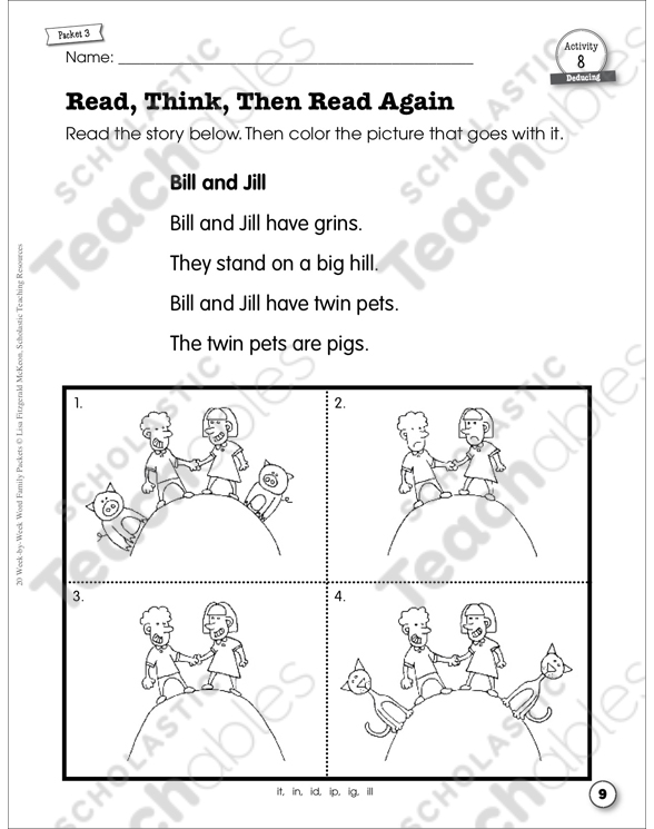 Word Family Packet: Short i (CVC) | Printable Skills Sheets