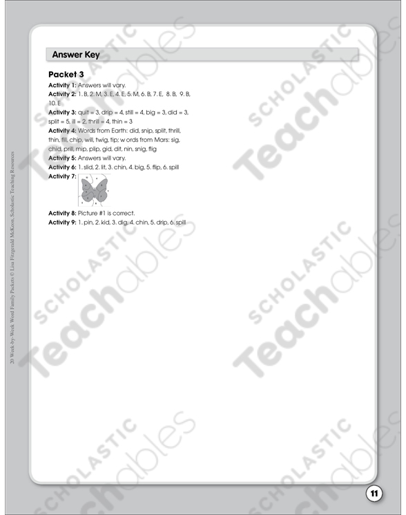 Word Family Packet: Short i (CVC) | Printable Skills Sheets