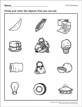 Things I Like To Eat Worksheets Pdf