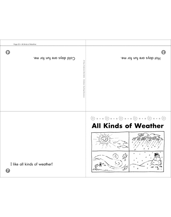 All Kinds of Weather (Mini-Book & Activities) | Printable Mini-Books ...