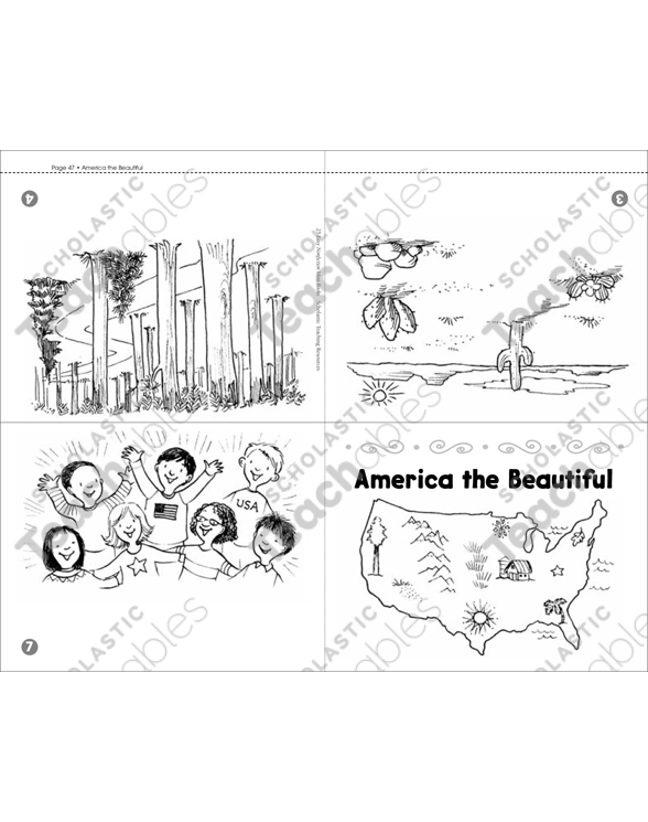 America the Beautiful (Mini-Book & Activities) | Printable Mini-Books ...