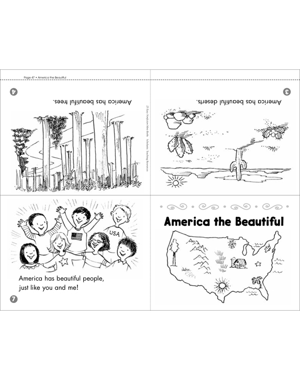 America the Beautiful (Mini-Book & Activities) | Printable Mini-Books ...