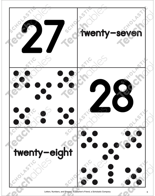 Numbers: 13-30, Matching Numerals and Number Words (Cards) | Printable ...